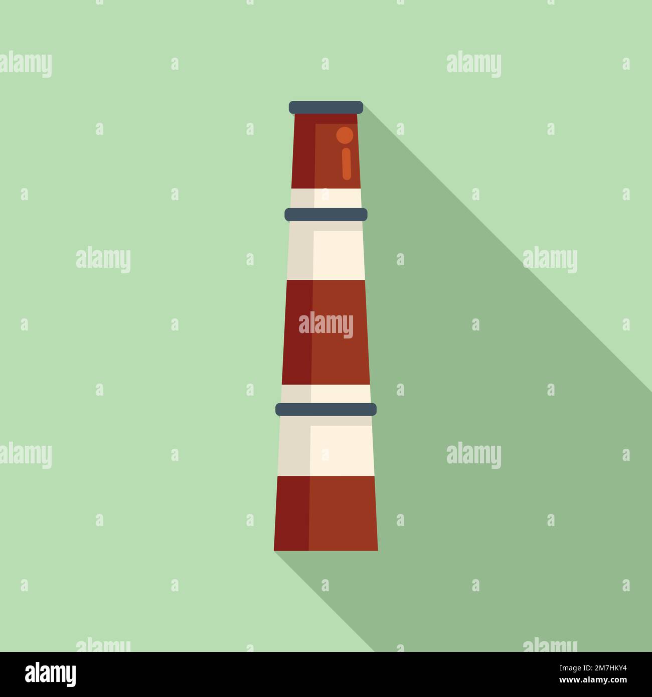 Industry chimney icon flat vector. Industrial fire. Stone sweep Stock ...