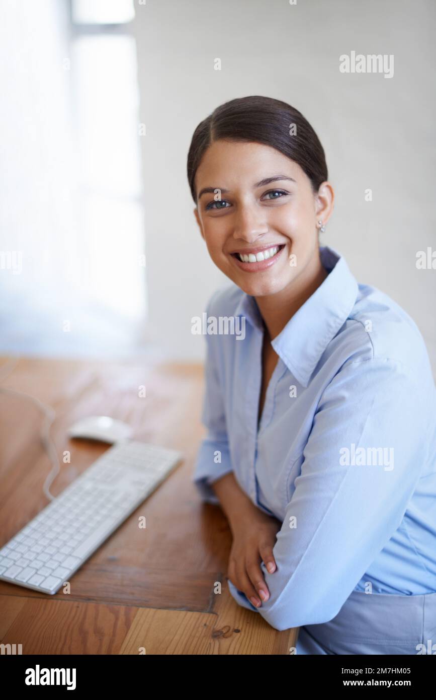 Job satisfaction is everything. Portrait of a beautiful young ...