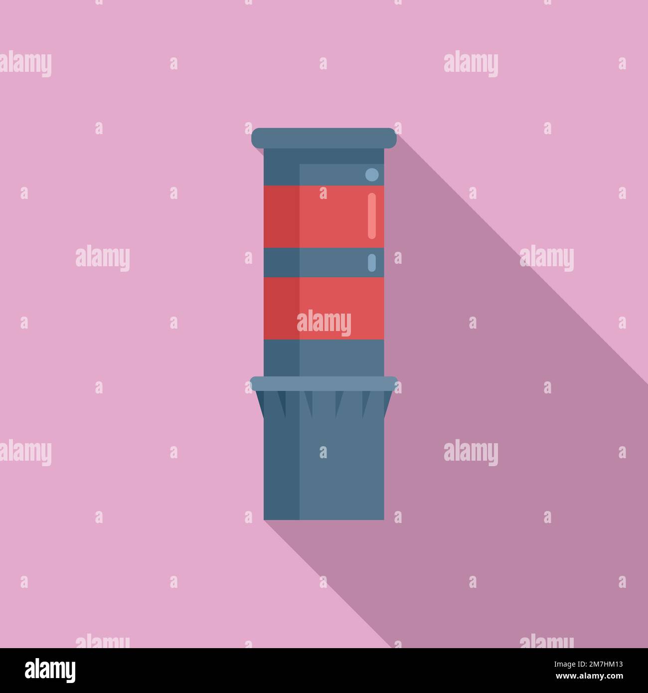 Building chimney icon flat vector. Factory house. Stack industrial ...