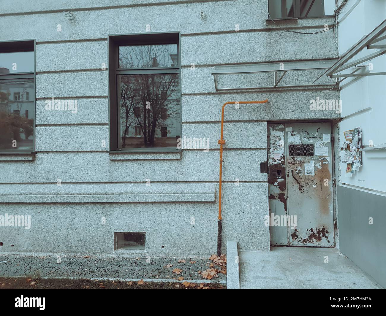 Wooden entrance door to a modern city house Stock Photo - Alamy