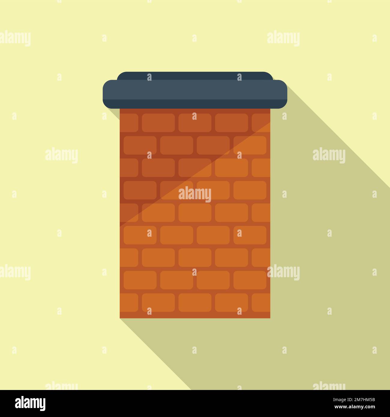 Brick chimney icon flat vector. House roof. Stack fireplace Stock Vector Image & Art - Alamy