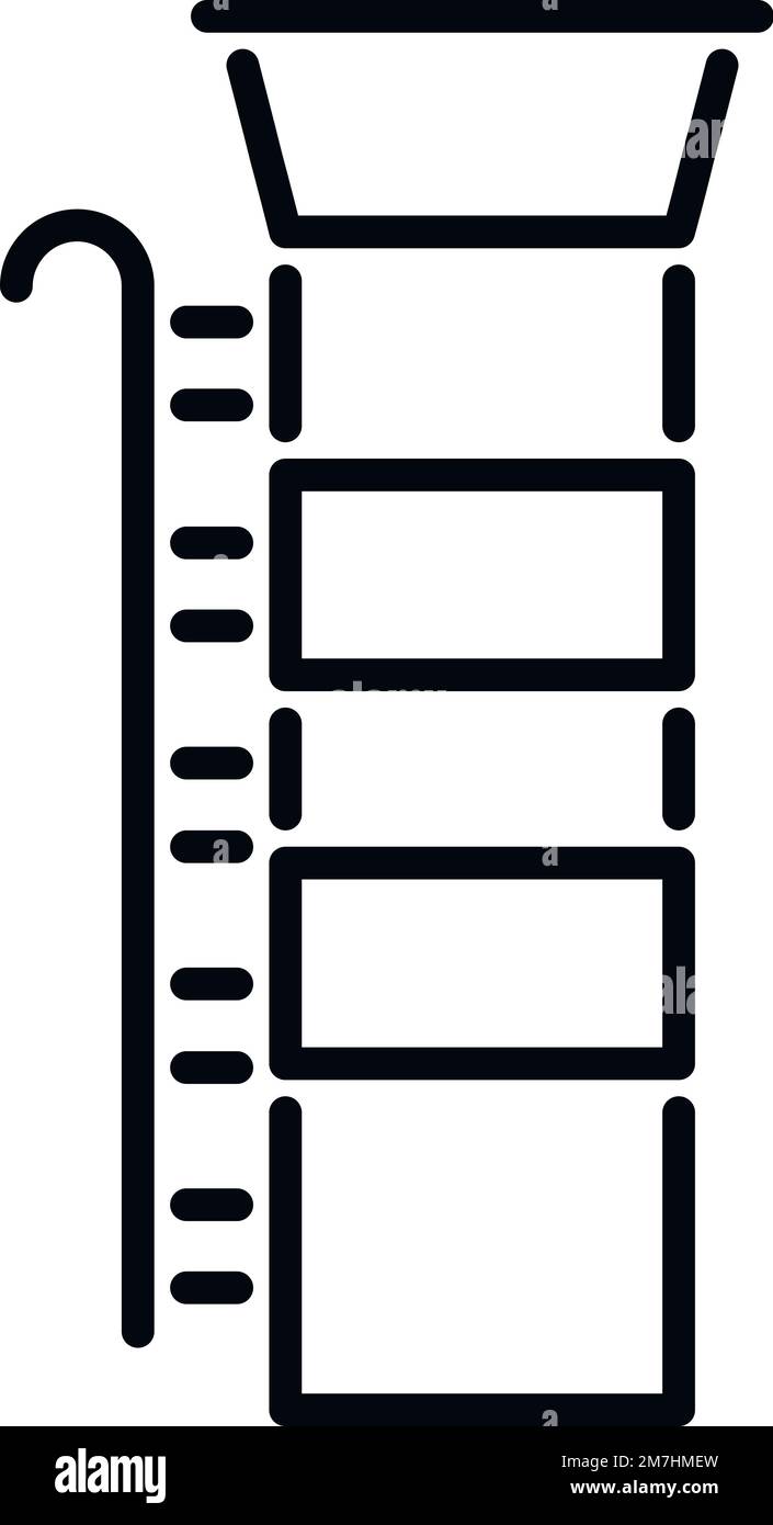 Stack chimney icon outline vector. Smoke industrial. Cute tower Stock ...