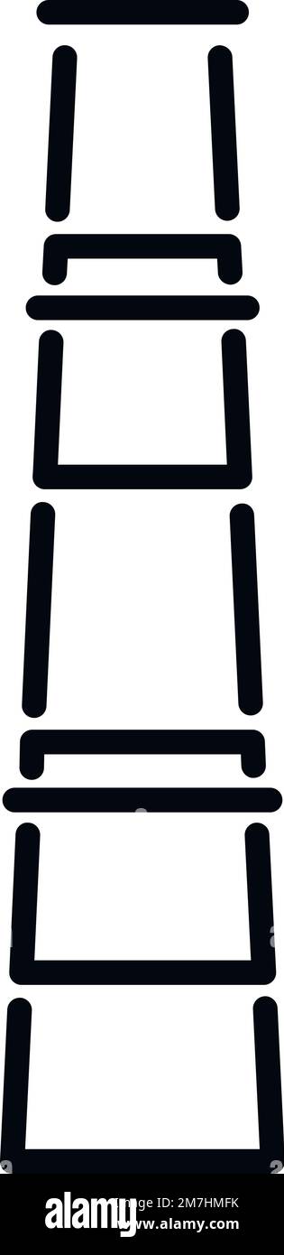 Tower chimney icon outline vector. Smoke factory. Stack fire Stock ...