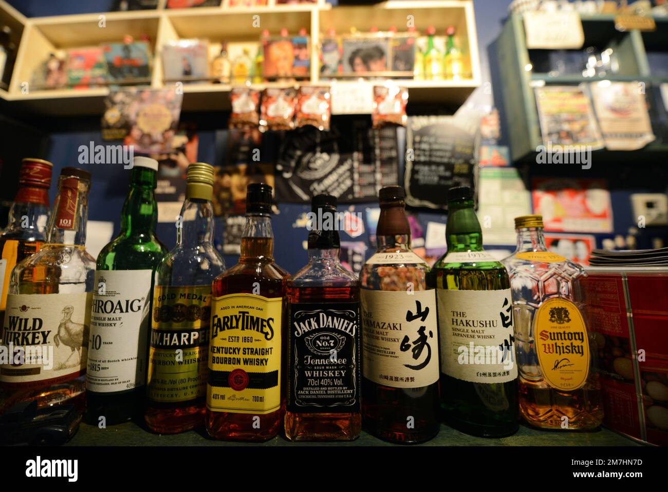 Drinking in a small atmospheric pub in the Golden Gai pub area in ...