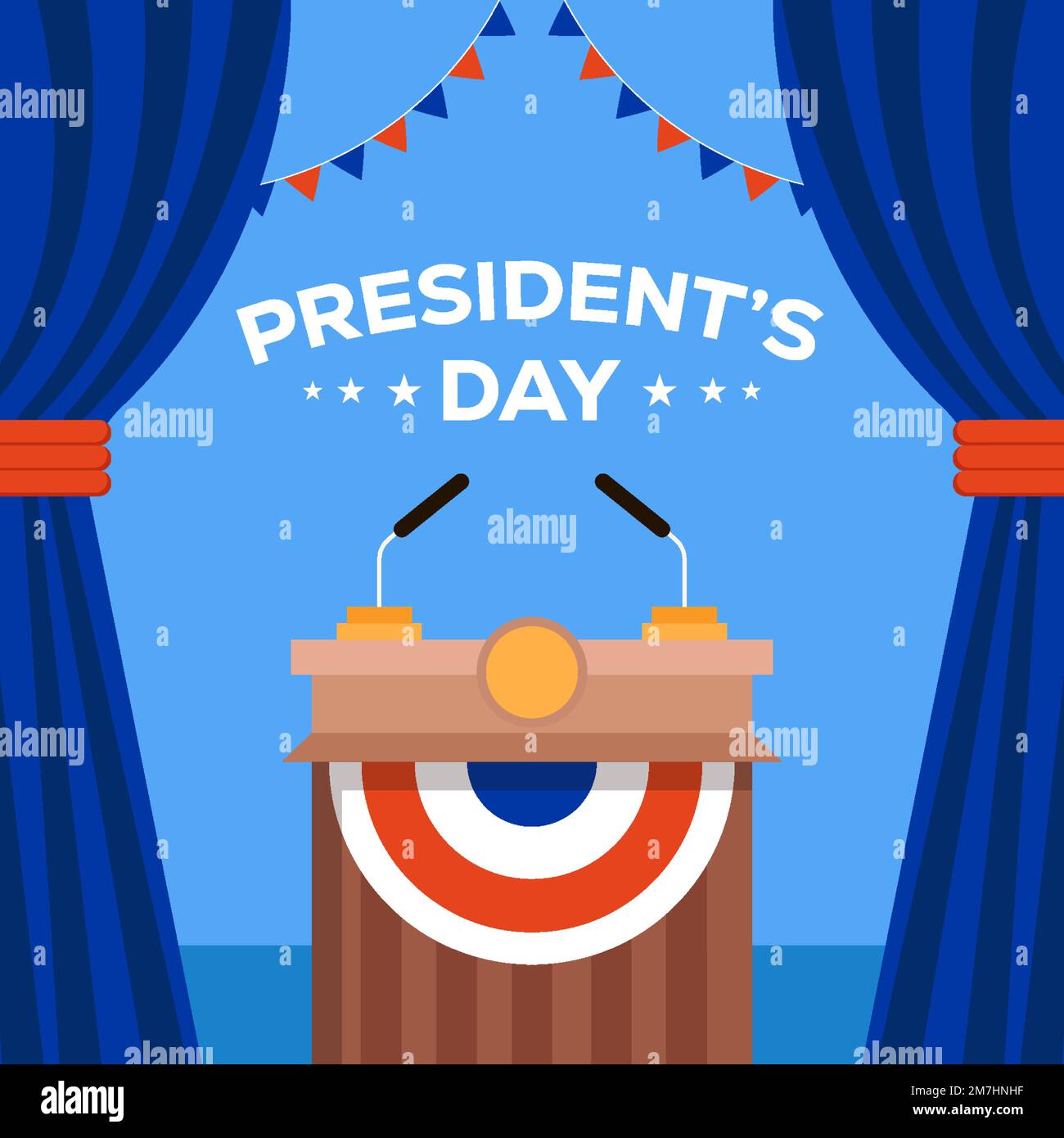 flat design presidents day vector illustration Stock Vector Image & Art ...