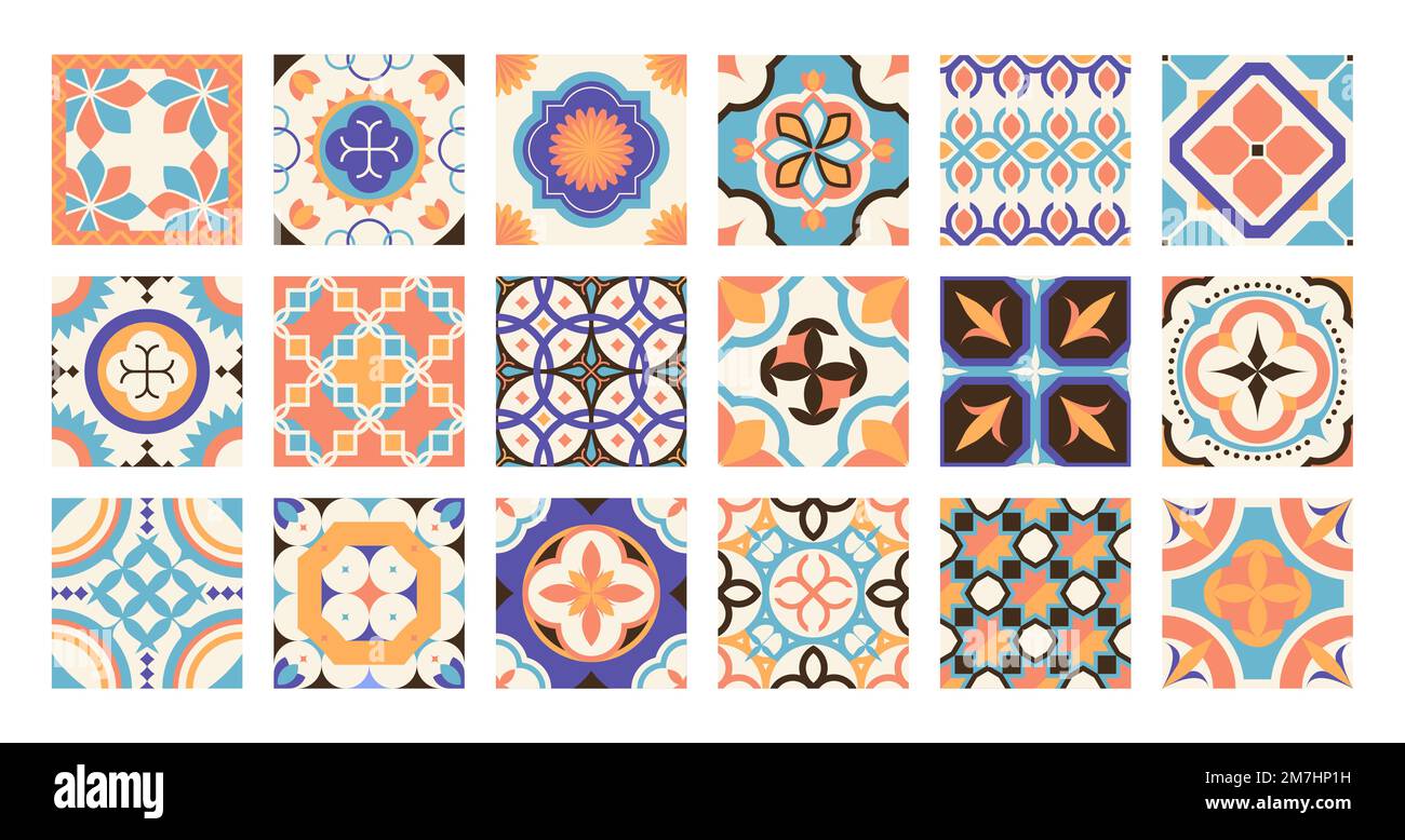 Tiled spanish floor Cut Out Stock Images & Pictures - Alamy