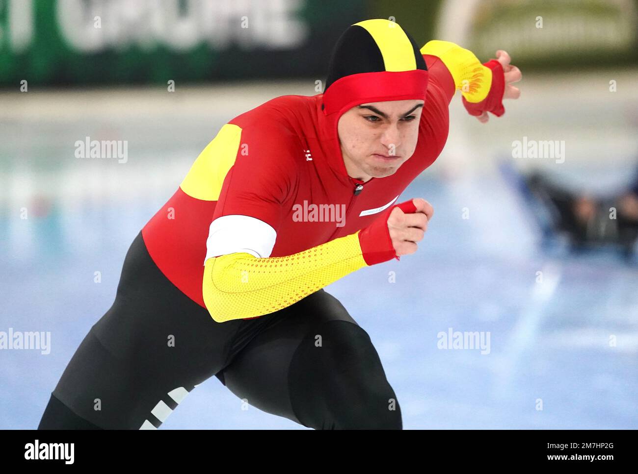 Nil Llop Izquierdo (ESP), 500m men, during ISU European Speed Skating ...