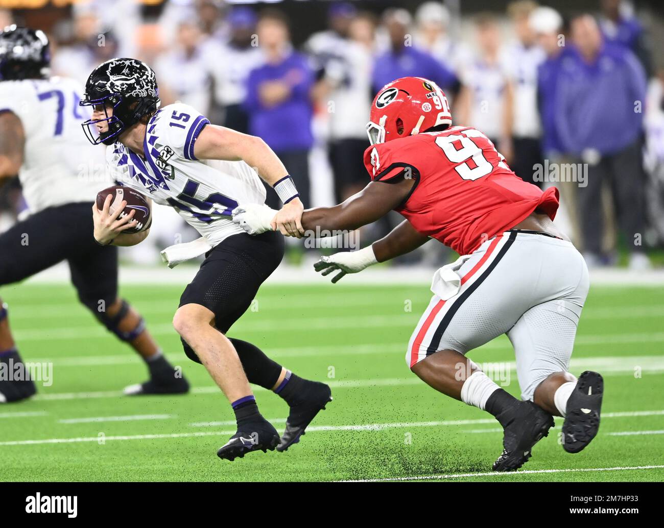 Inglewood, United States. 09th Jan, 2023. Georgia Bulldogs defensive ...
