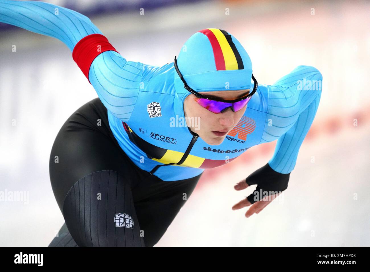 Isabelle van Elst (BEL) competing in 1000m women Sprint during ISU ...