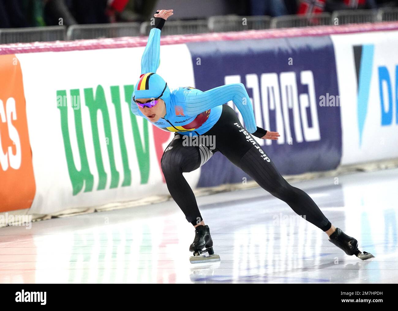 Isabelle van Elst (BEL) competing in 1000m women Sprint during ISU ...