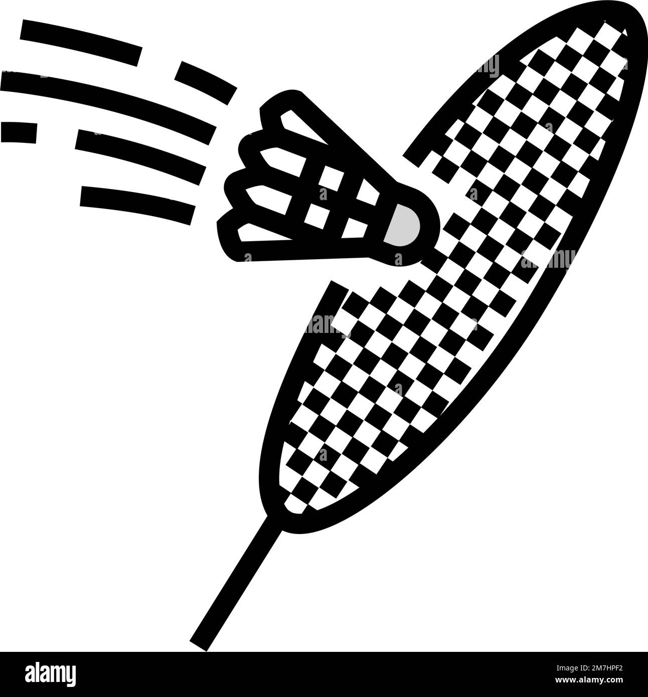 action shuttlecock racket color icon vector illustration Stock Vector ...
