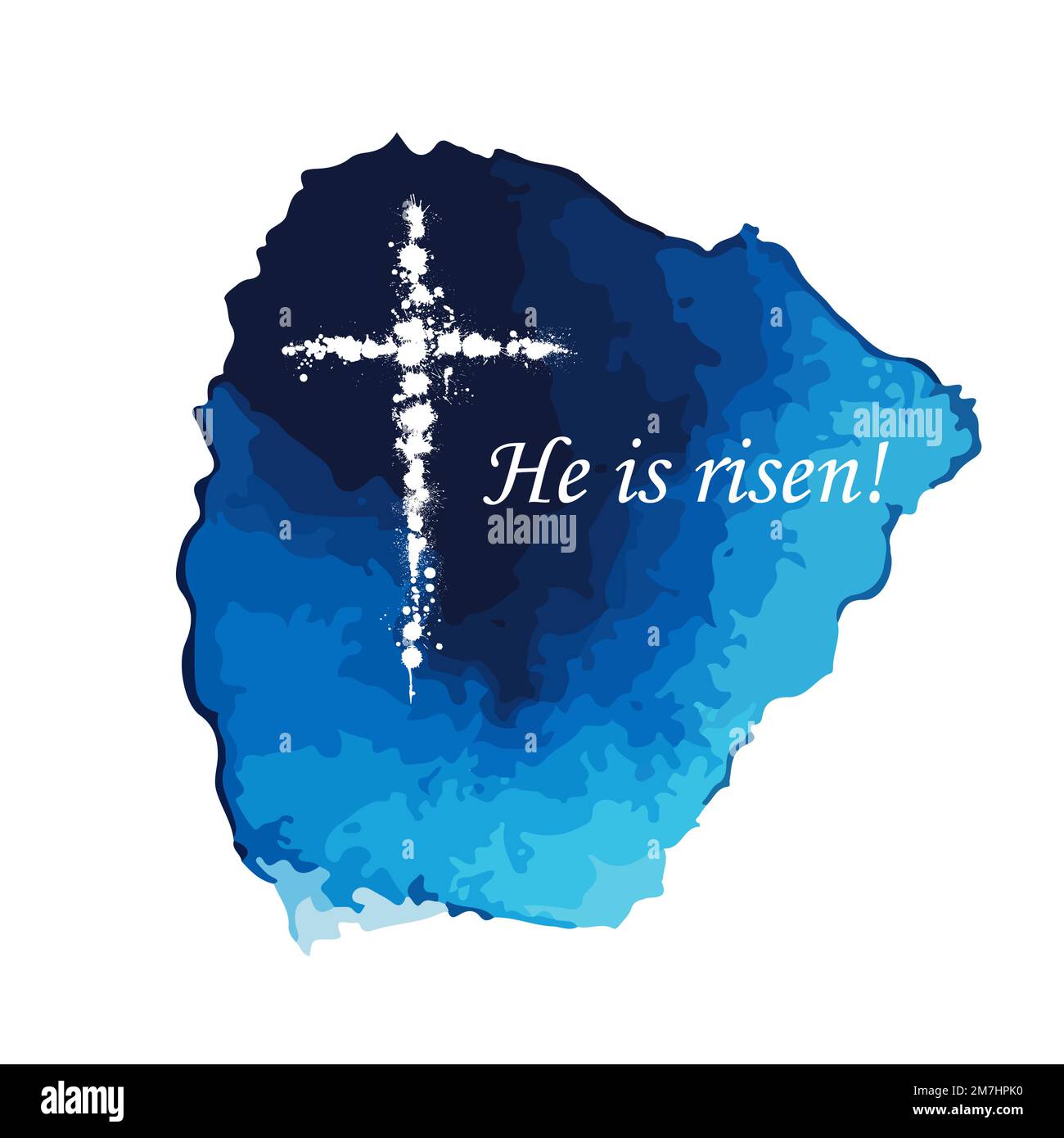 He is risen. Vector illustration. Symbol for congratulations on the ...
