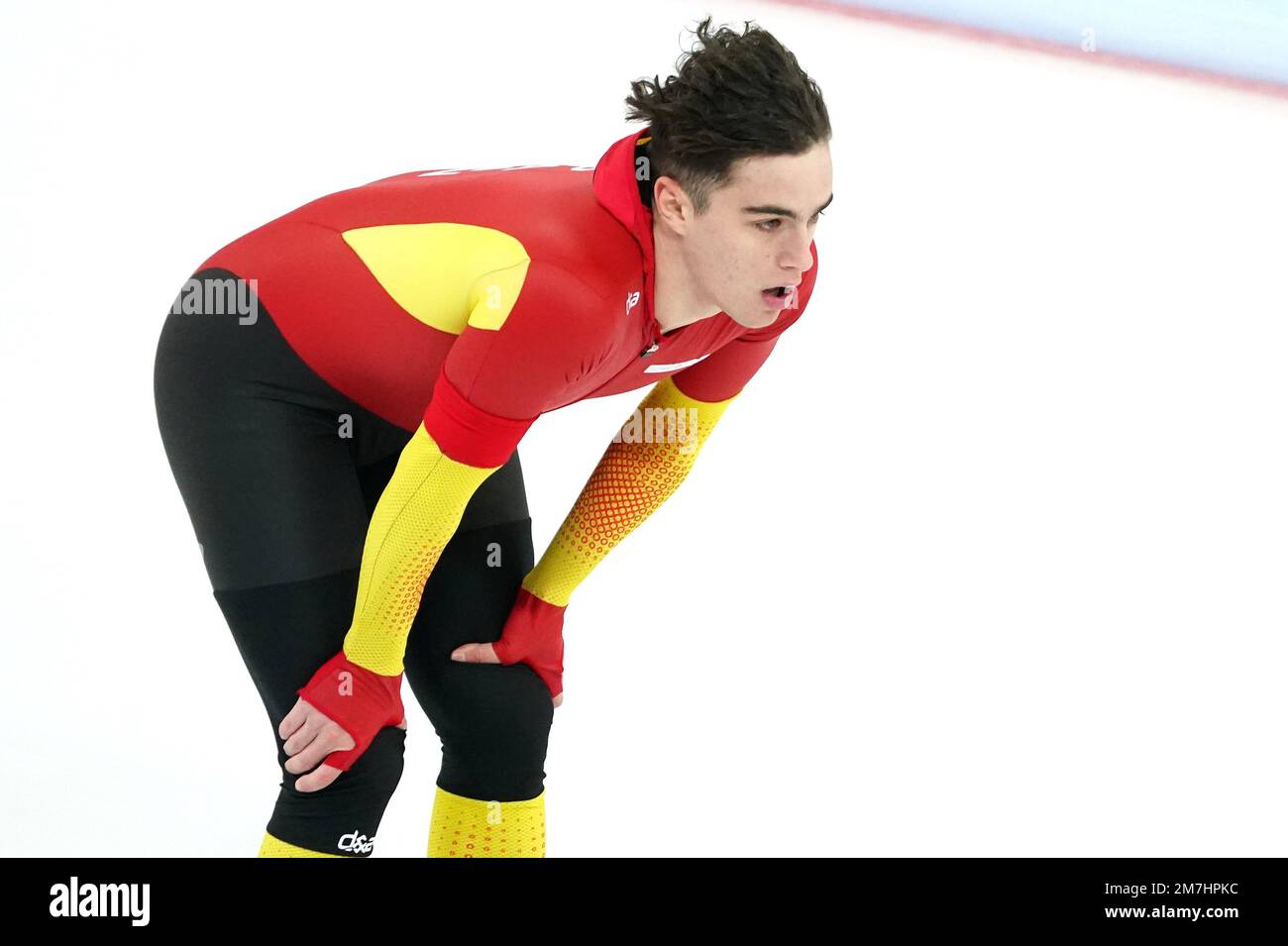 Nil Llop Izquierdo (ESP) competing in 2nd 500m men during ISU European ...