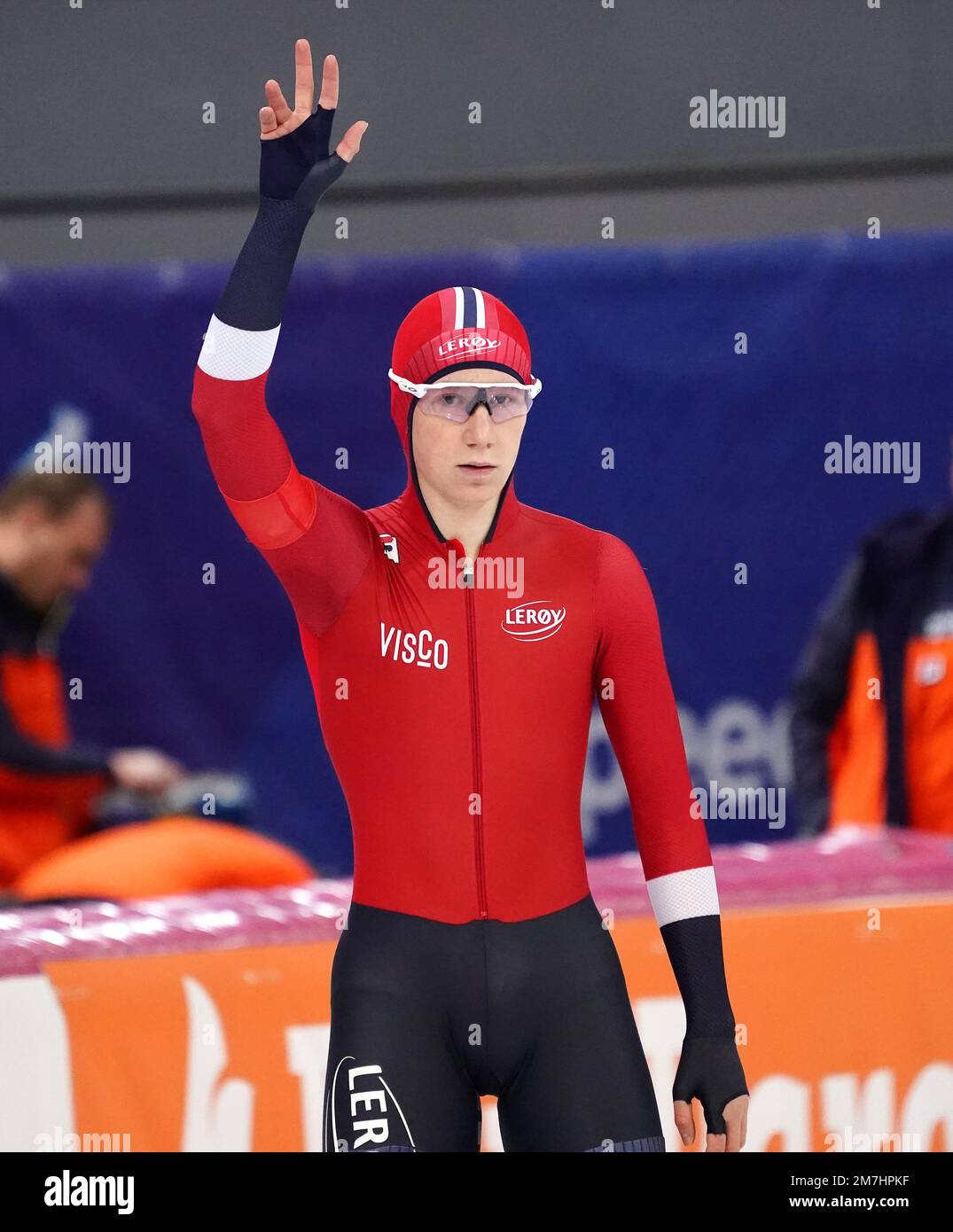 Peder Kongshaug (NOR) competing in 500m men Allround during ISU ...