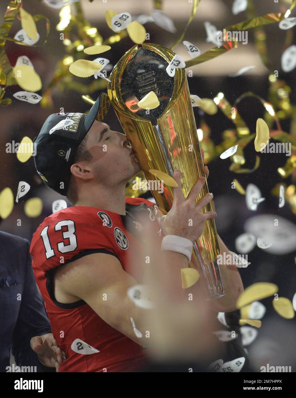 Inglewood, United States. 09th Jan, 2023. Stetson Bennett #13 of the ...