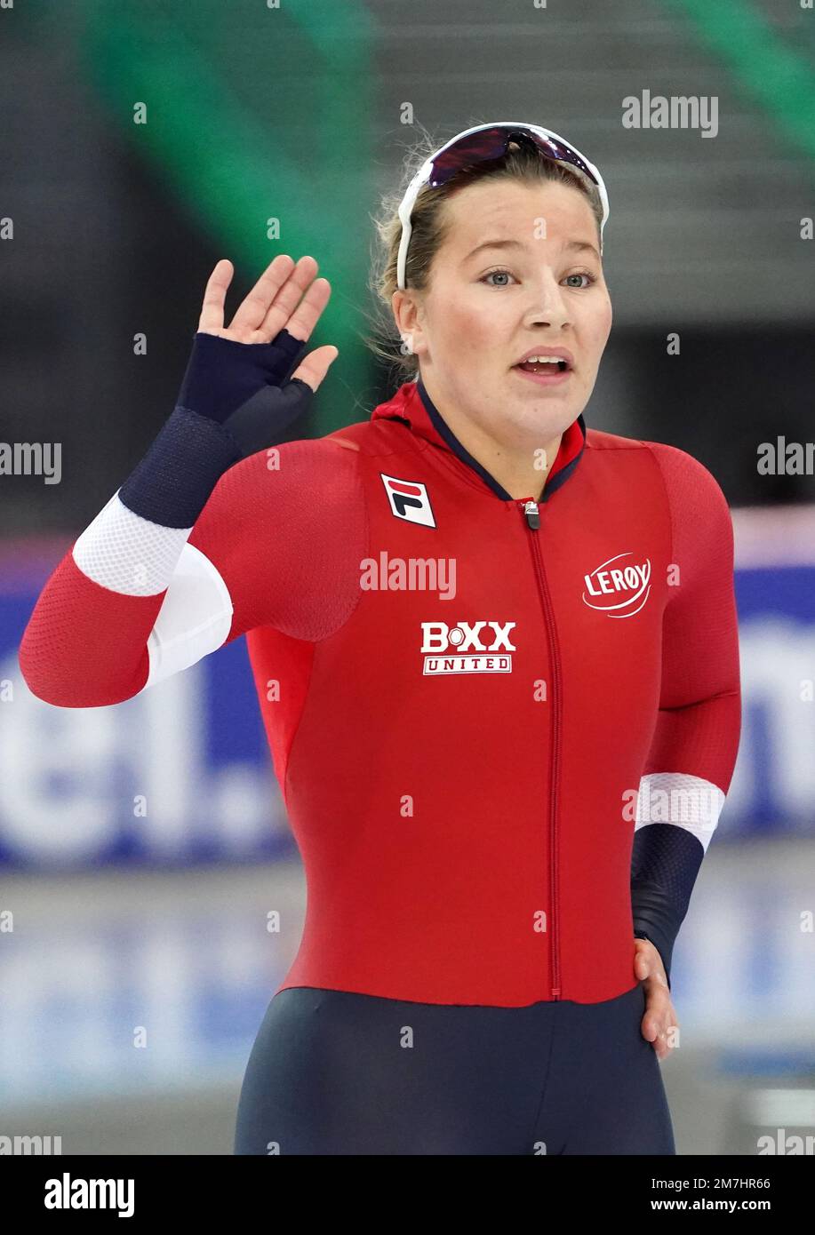 Aurora Lovas (NOR) in action on 1500m women Allround during ISU ...