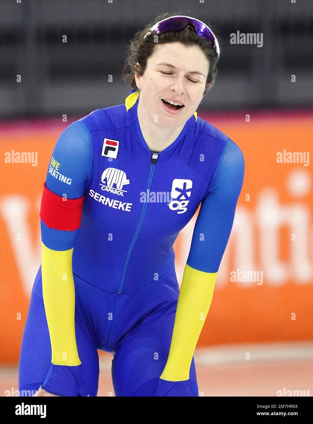 Eva Lagrange (SWE) in action on 1500m women Allround during ISU ...