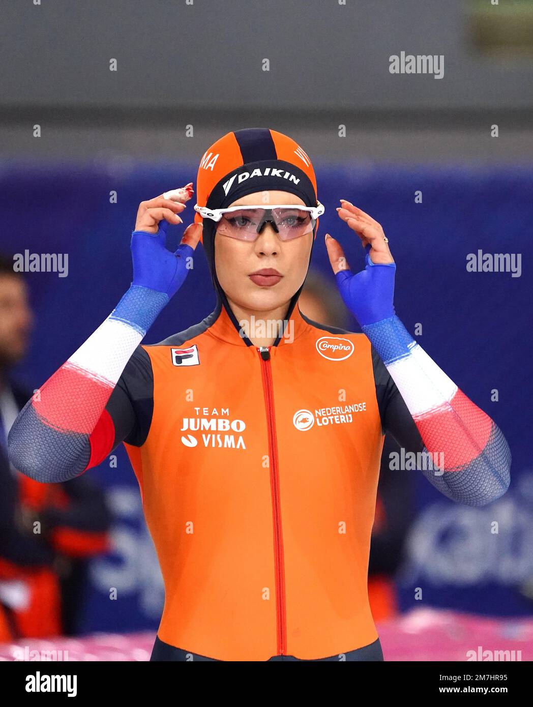 Jutta Leerdam (NED), 500m women, during ISU European Speed Skating Championships at Hamar ...