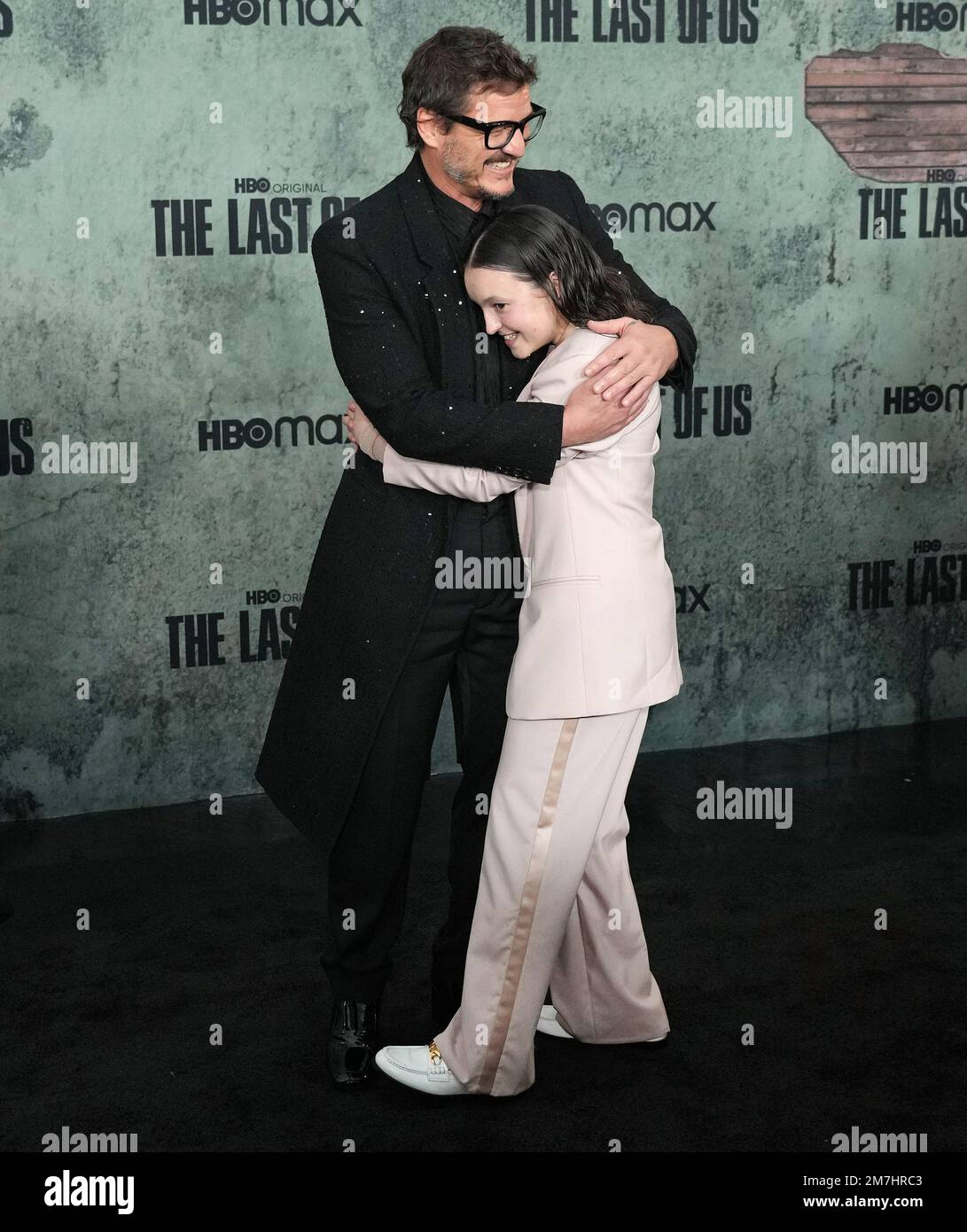 (L-R) Pedro Pascal and Bella Ramsey at HBO's THE LAST OF US Premiere held at the Regency Village ...