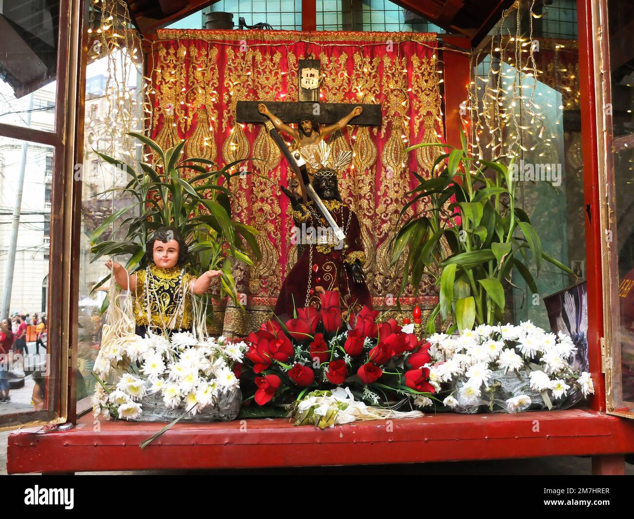 Manila, Philippines. 09th Jan, 2023. Replicas of the crucified Christ ...