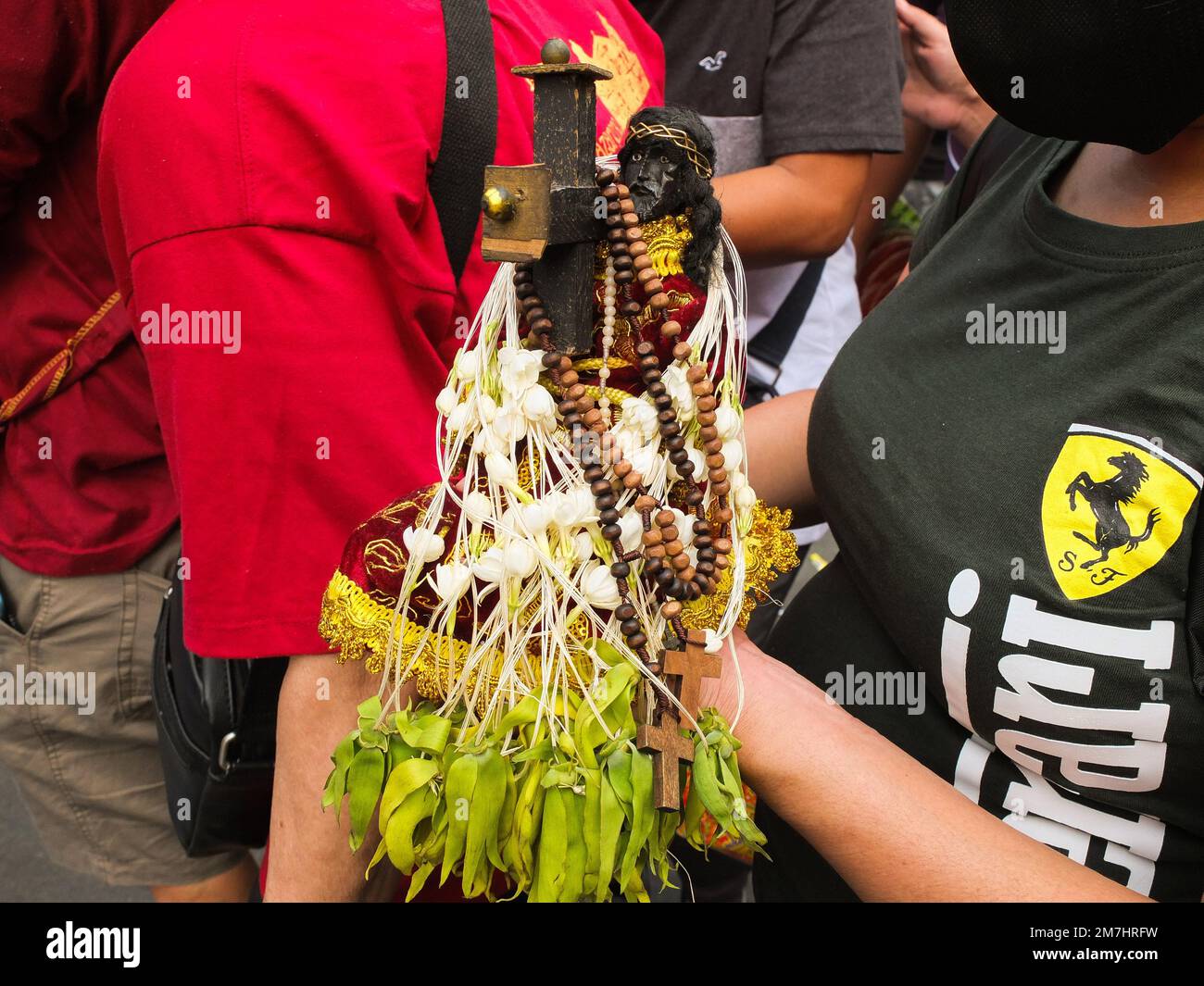 Manila, Philippines. 09th Jan, 2023. A woman displays her Black ...