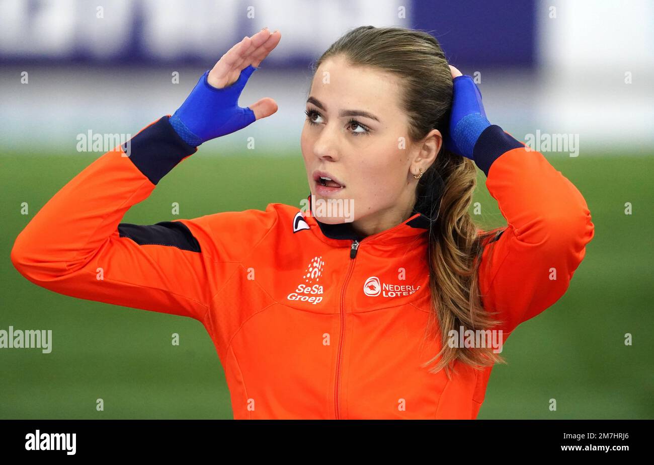Robin Groot (NED) in action on 1500m women Allround during ISU European ...