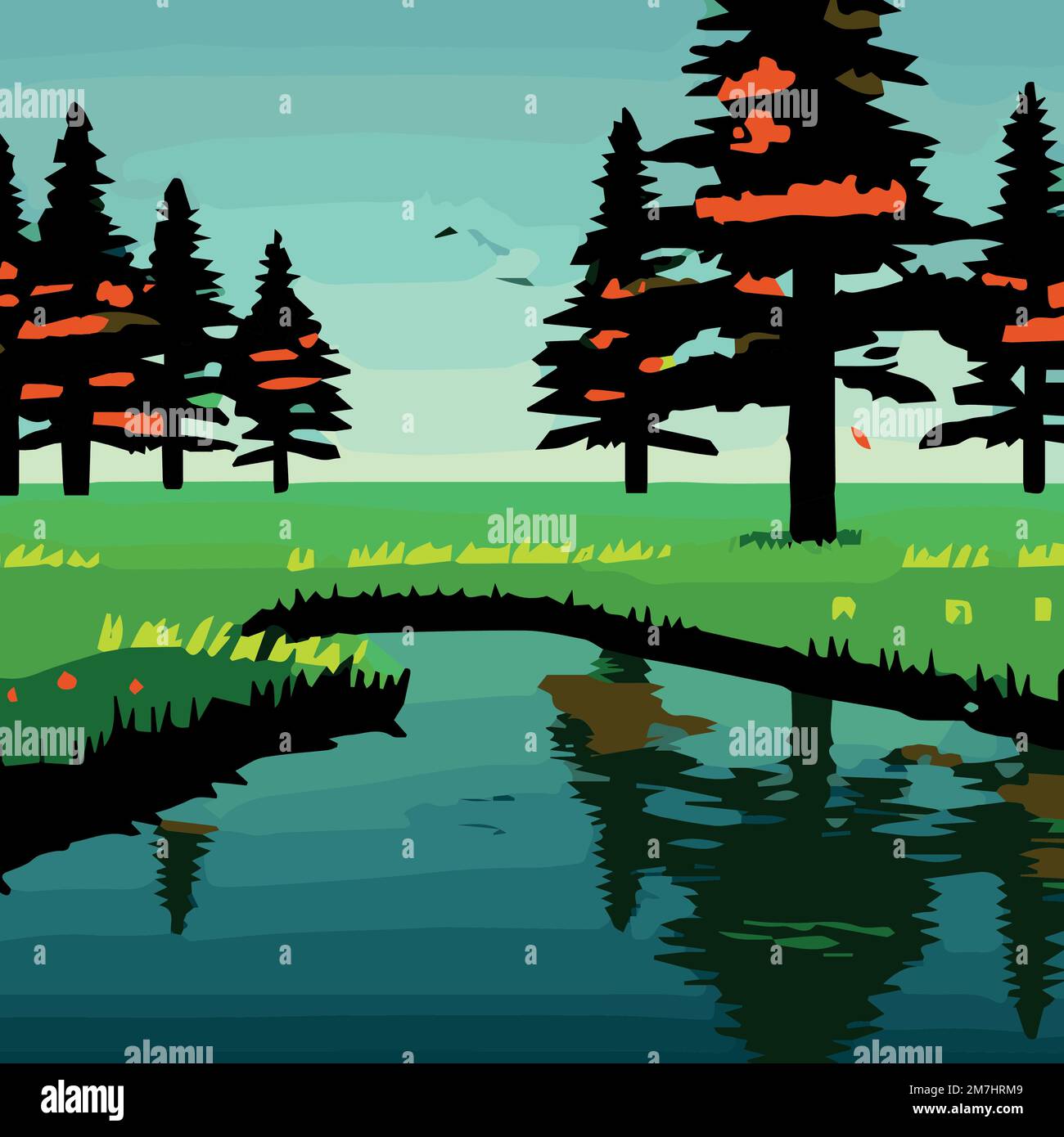 Suburban tree cover Stock Vector Images - Alamy