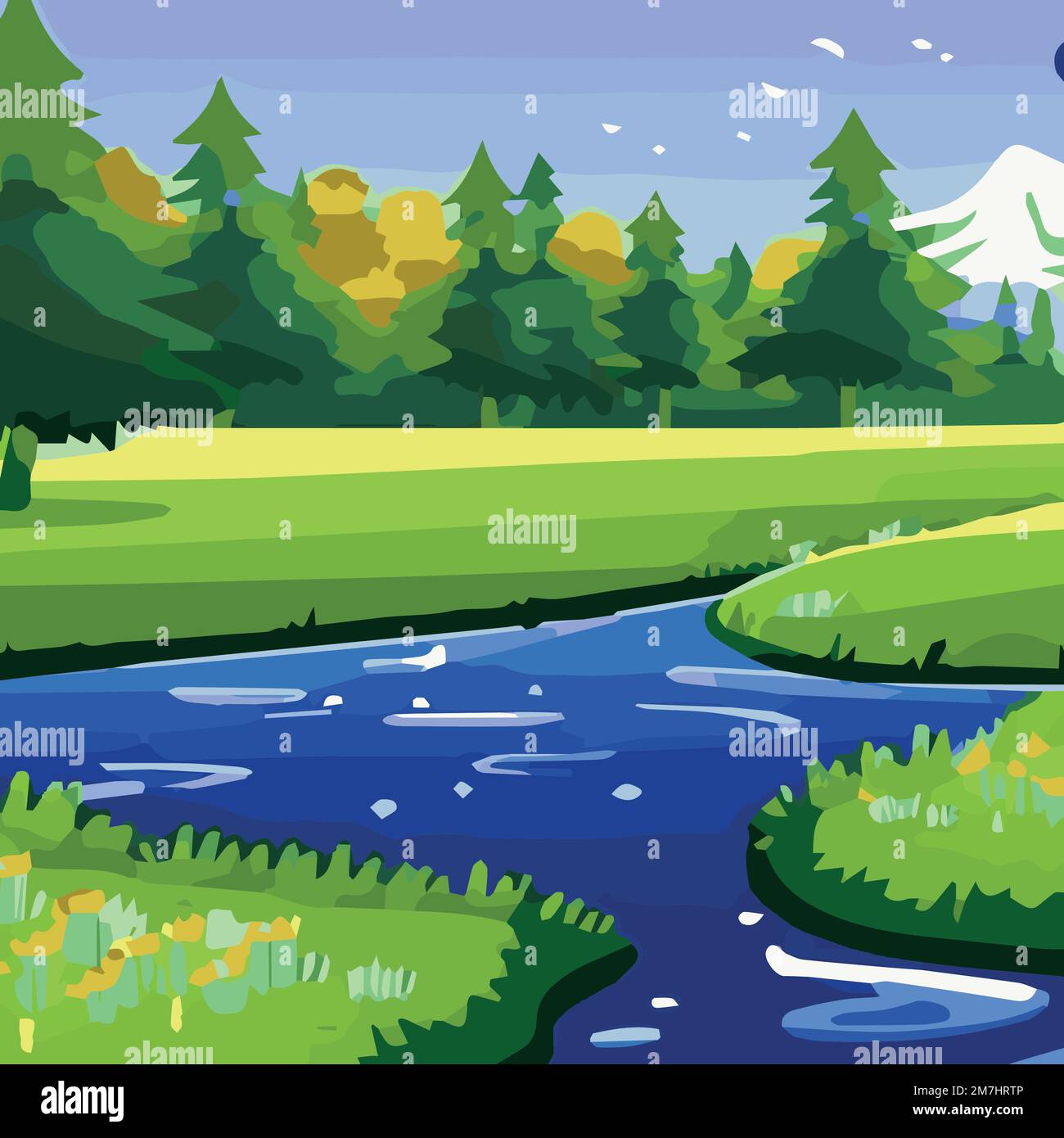 In green field Stock Vector Images - Alamy