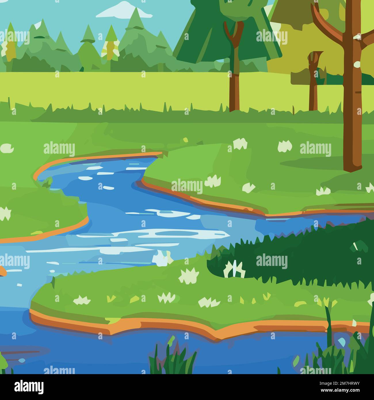 Green bush in nature Stock Vector Images - Alamy