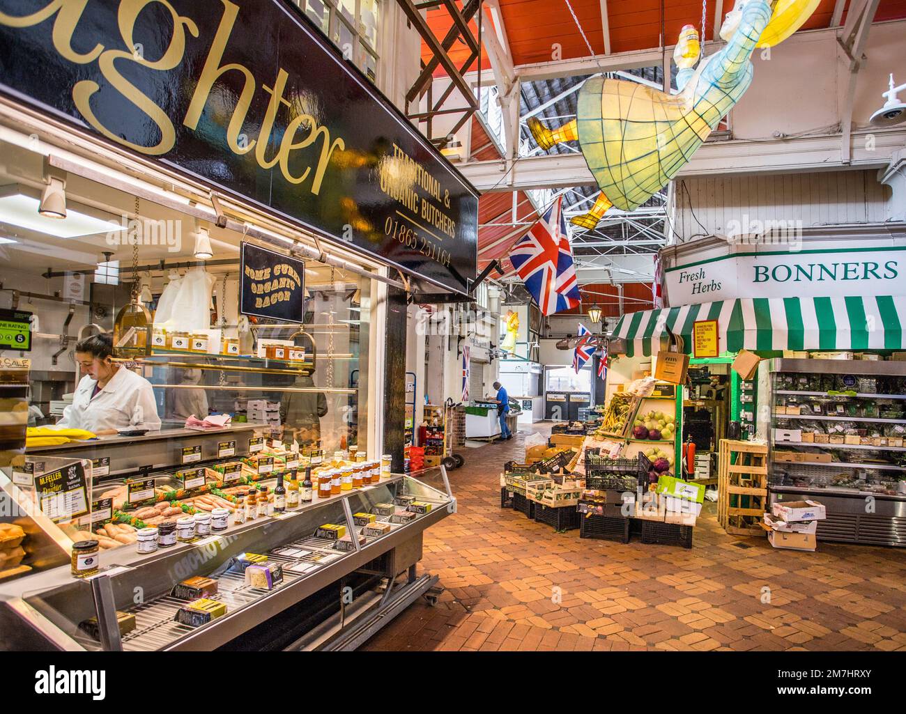 Covered Market Oxford, historic market with permanent stalls and shops ...