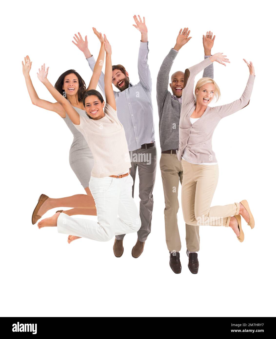 Happy Business People Jumping