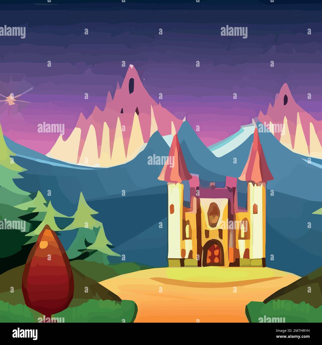 Fortress clouds fortification tower Stock Vector Images - Alamy