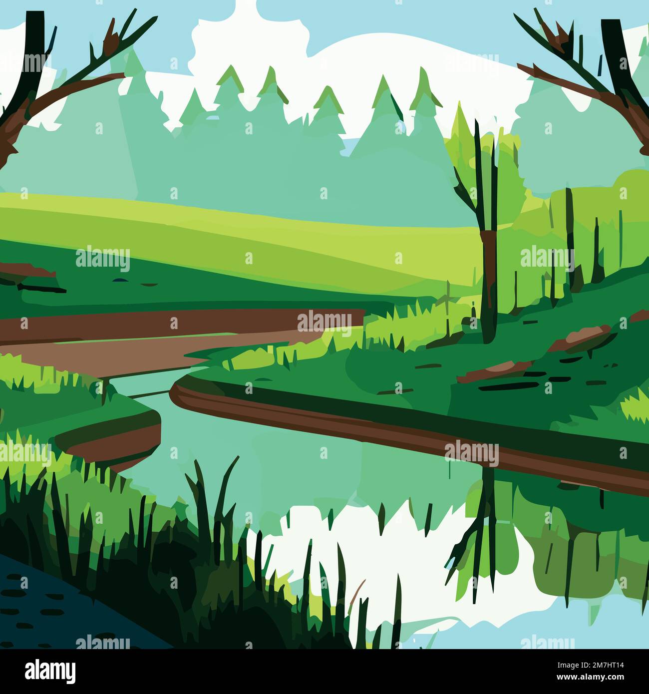 Pathway snow Stock Vector Images - Alamy