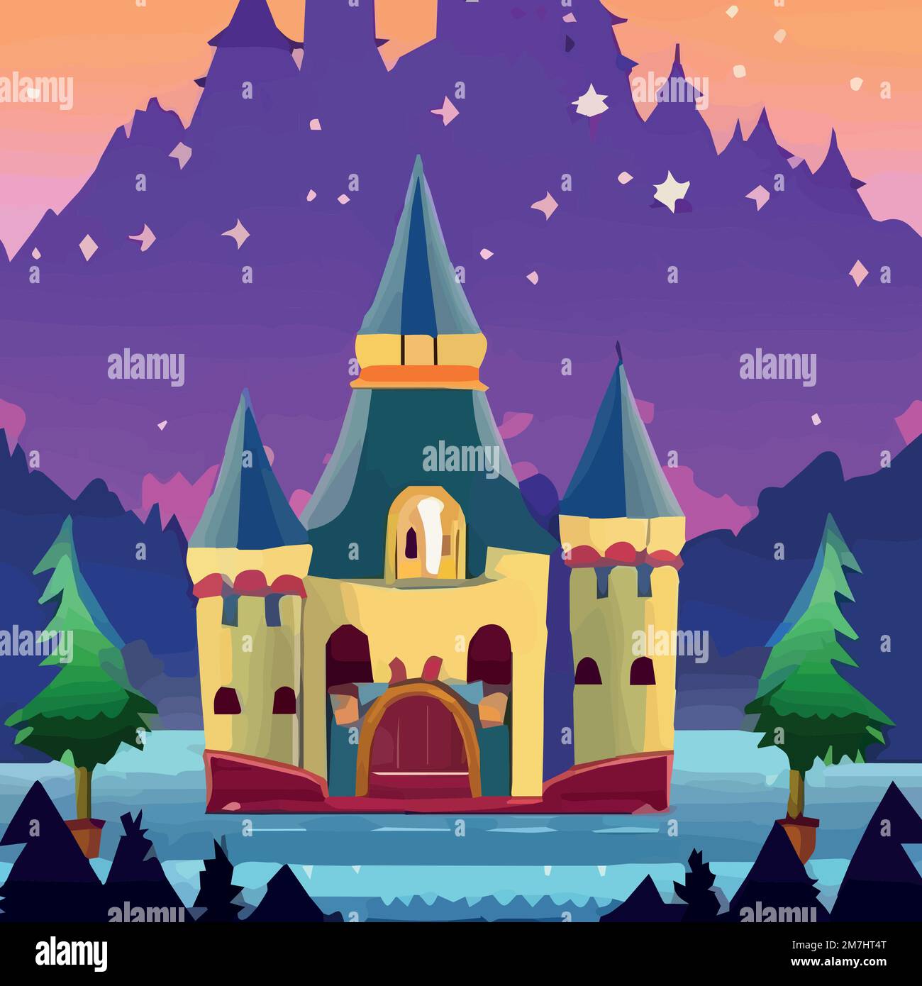 Medieval castle clipart Stock Vector Images - Alamy