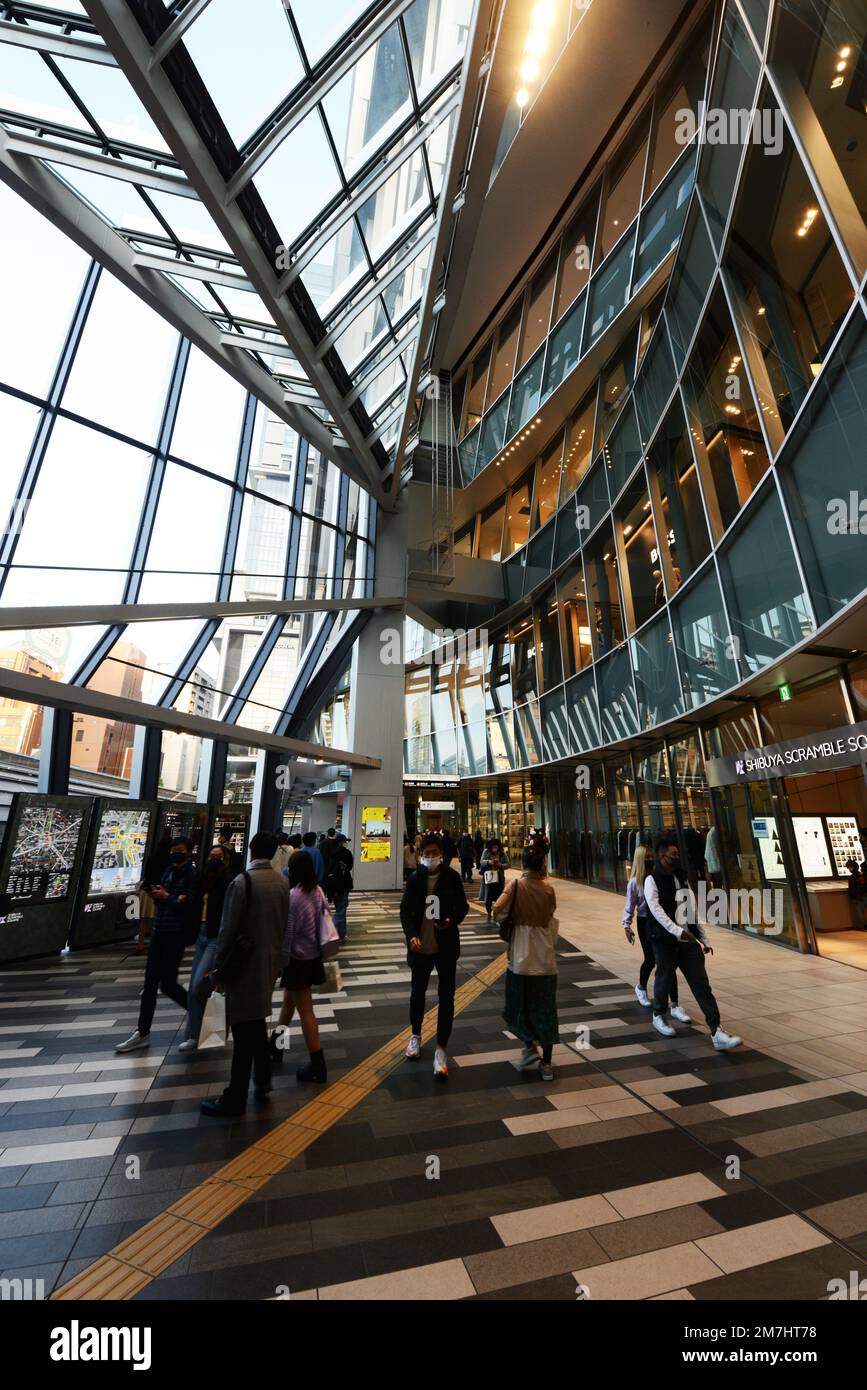 Lobby area of the Ground floor / First floor of the Shibuya Scramble ...