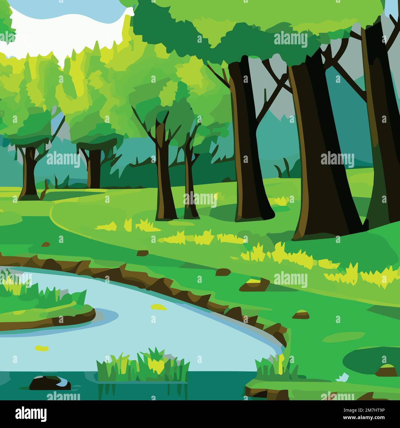 Jungle scape Stock Vector Images - Alamy