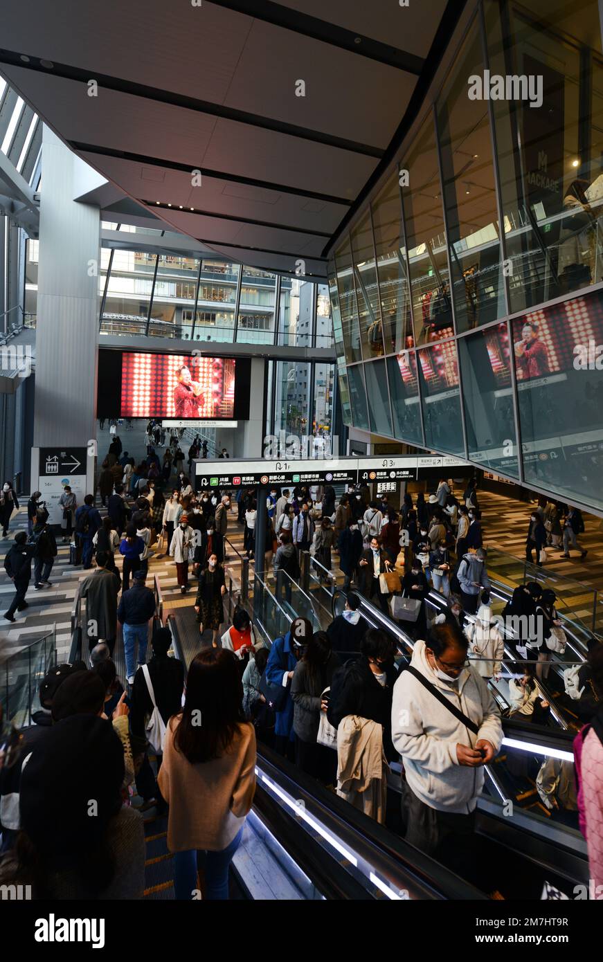 Lobby area of the Ground floor / First floor of the Shibuya Scramble ...