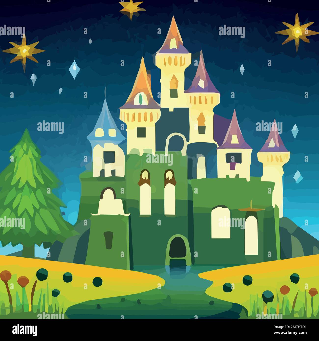 History ancient garden palace Stock Vector Images - Alamy