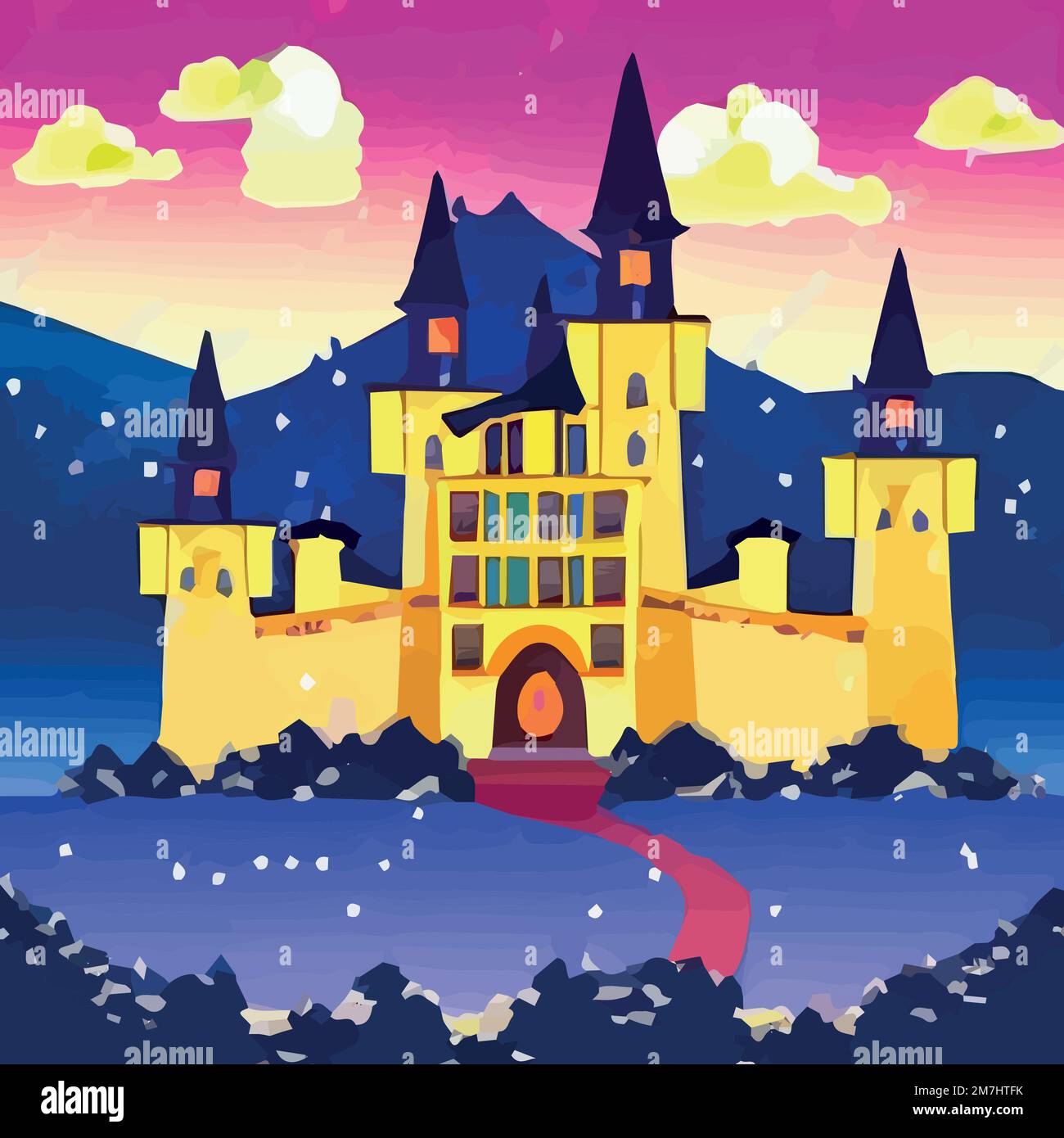 Illustration of the palace Stock Vector Images - Alamy