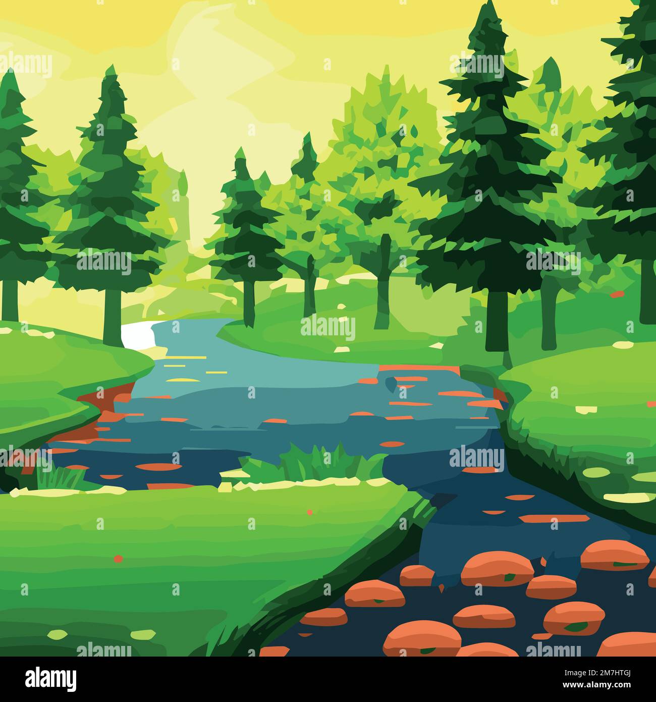 Cartoon grass hill Stock Vector Images - Alamy