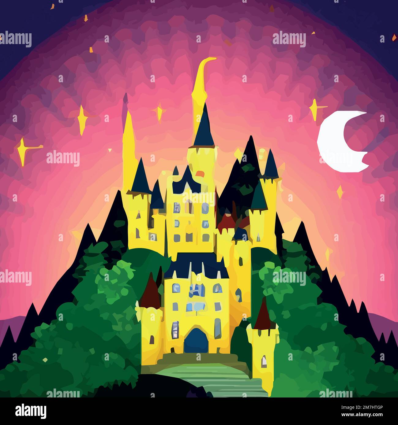 Gothic mansion island Stock Vector Images - Alamy