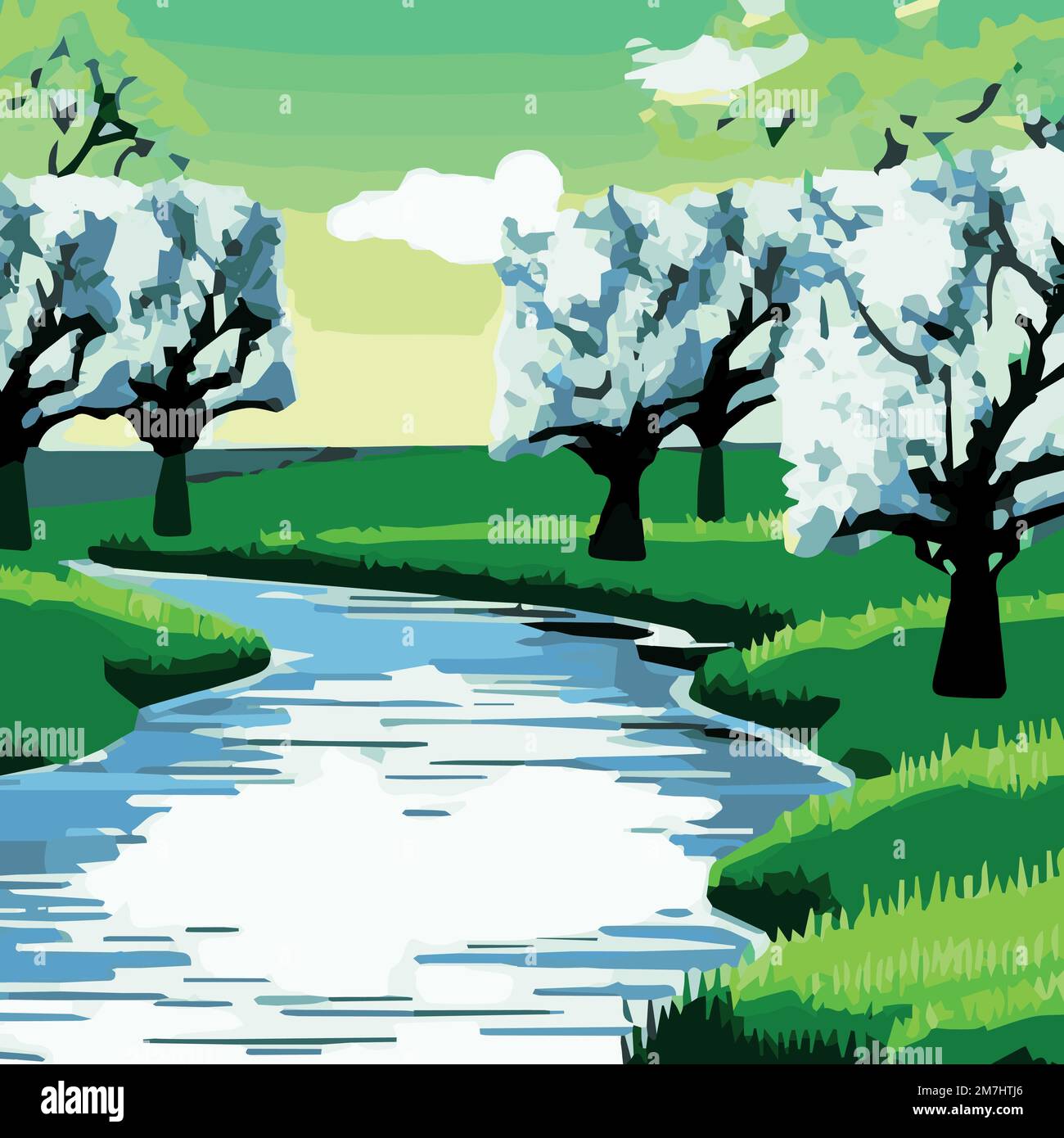 Landscape style image Stock Vector Images - Alamy