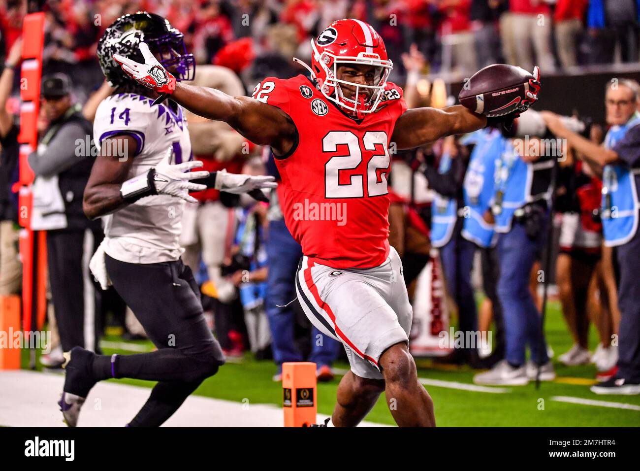 Inglewood, CA. 9th Jan, 2023. Georgia Bulldogs running back Branson ...
