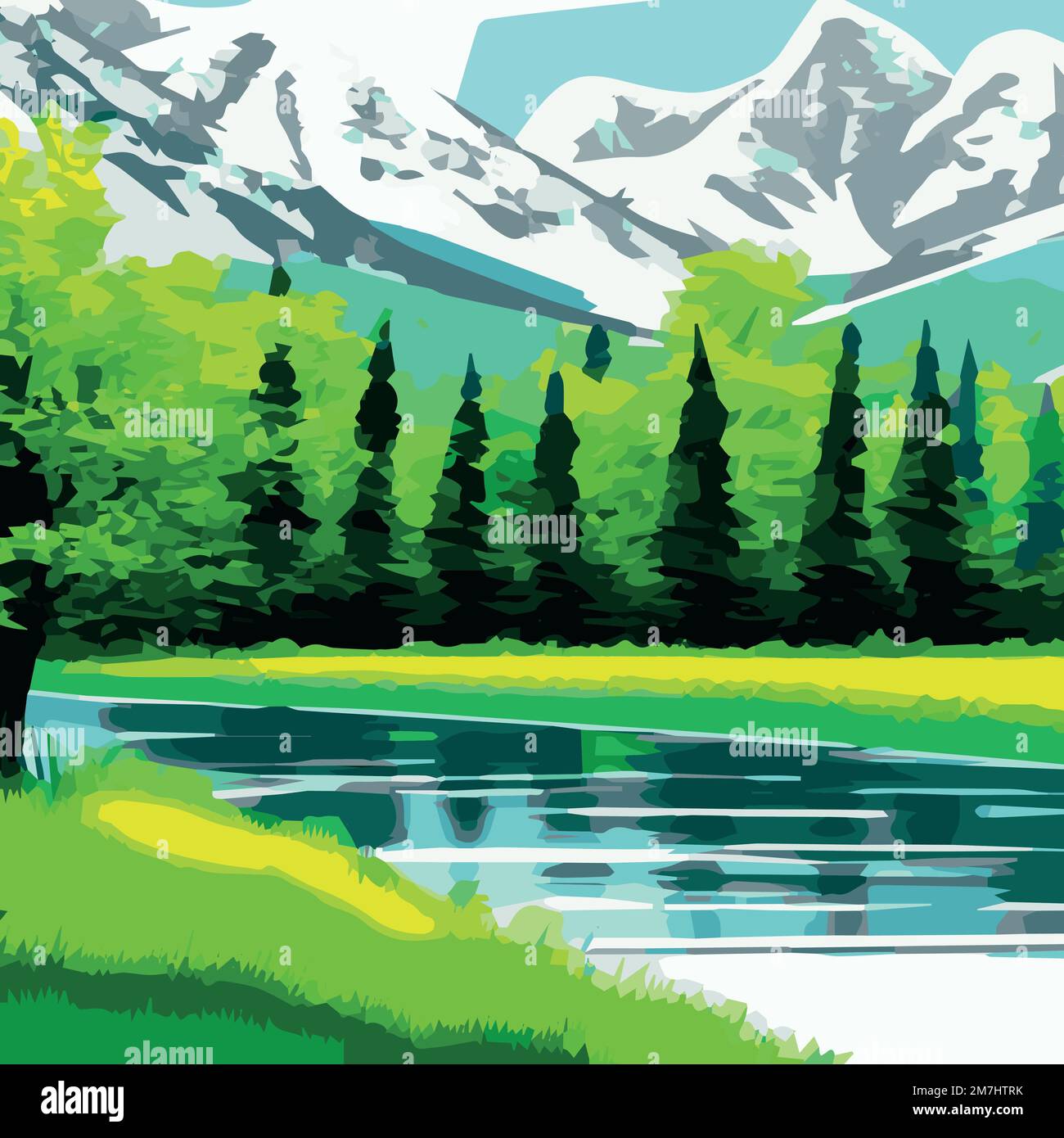 Spring colors in nature Stock Vector Images - Alamy