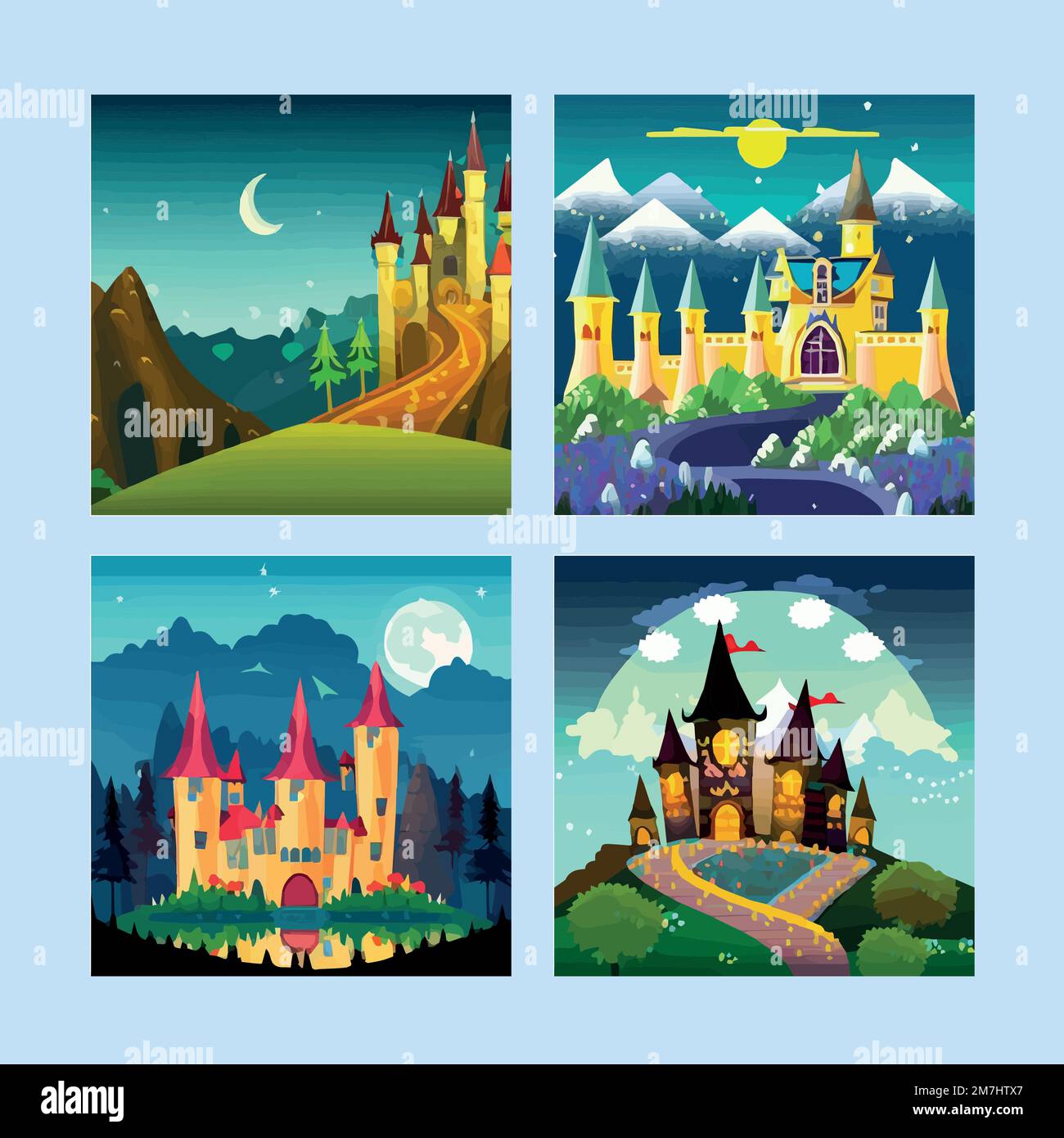 Historic fortified residence Stock Vector Images - Alamy