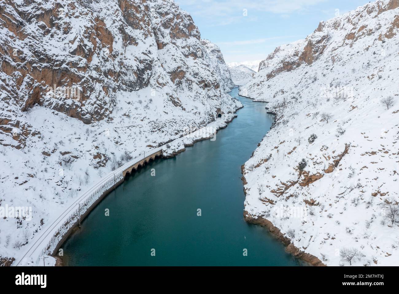 Ankara-Kars (Diesel Train) Eastern Express train in rainy day, Erzincan ...