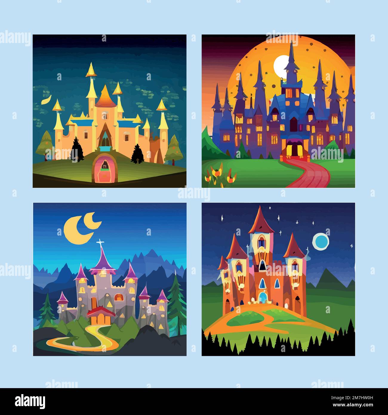 Simple Cinderella Castle Cartoon