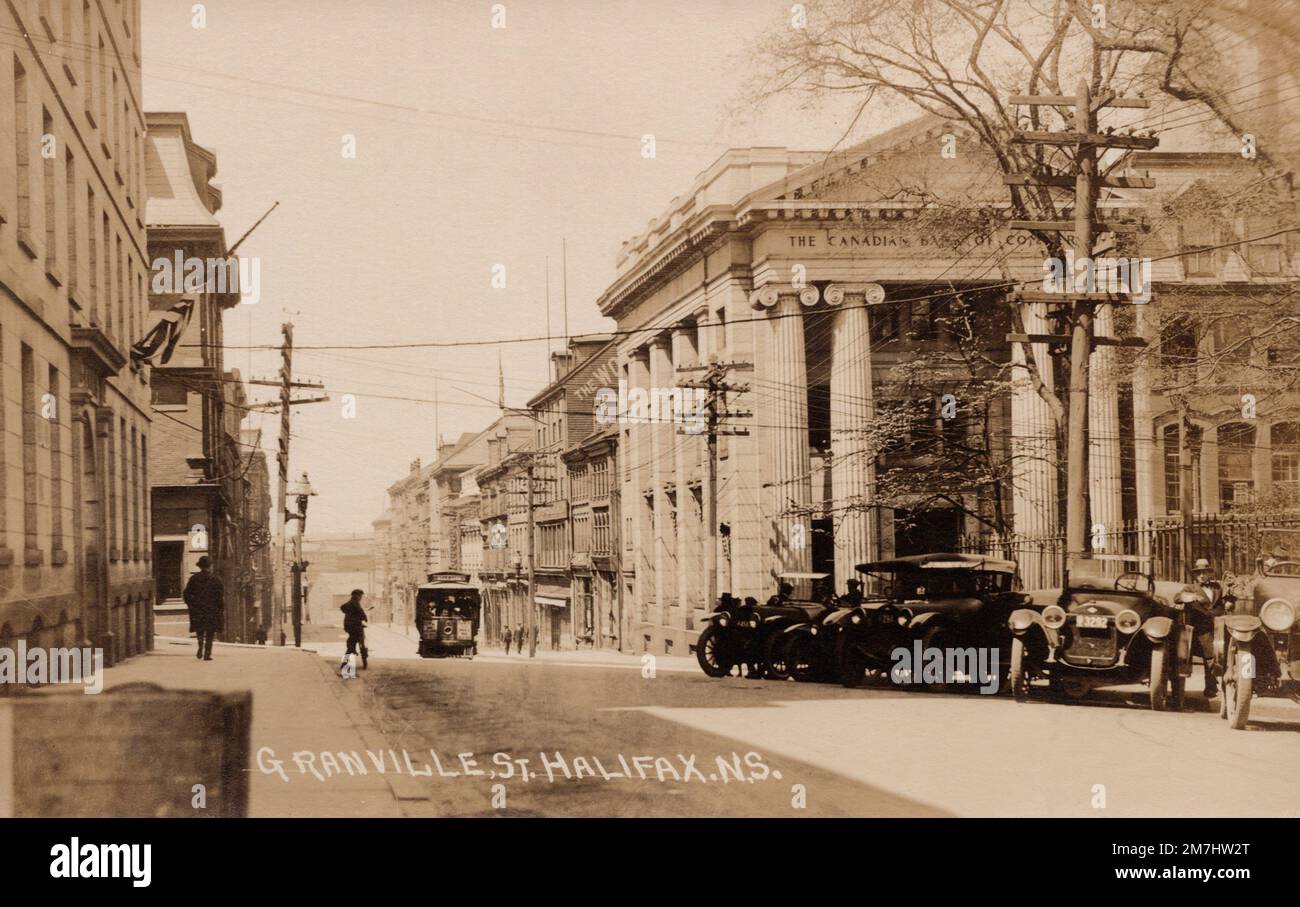 Granville Street, Halifax Nov Scotia Canada, approx 1917 postcard ...