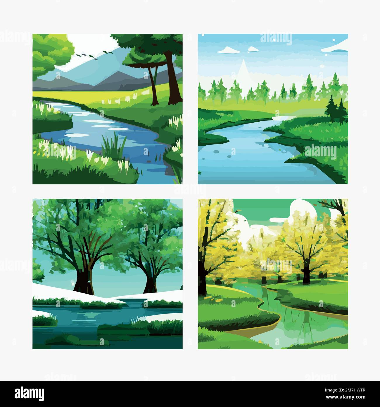 Seasons wildflower Stock Vector Images - Alamy