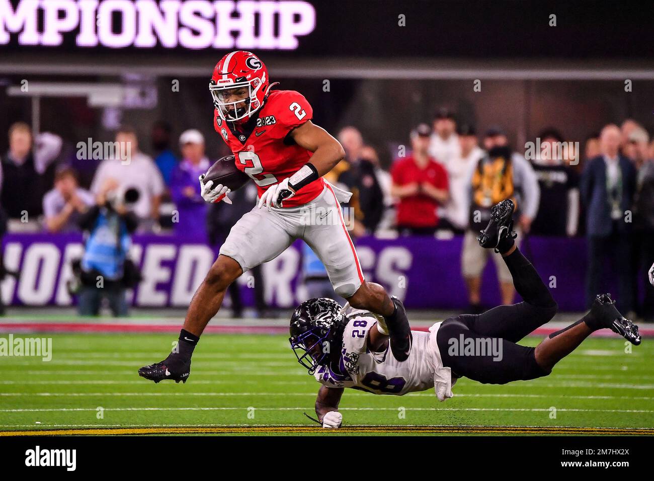 Inglewood, CA. 9th Jan, 2023. Georgia Bulldogs running back Kendall ...